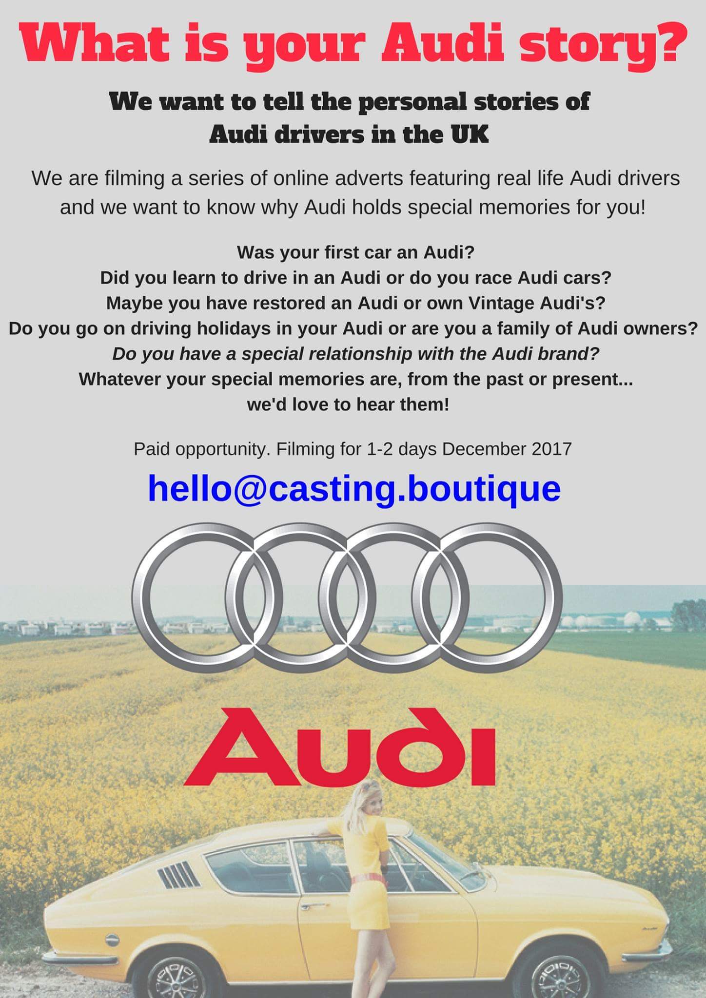 Tell your Audi story - Audi Club Lounge / General Chat - Audi Owners ...